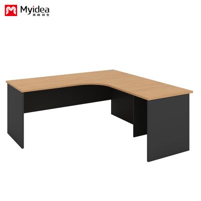 China L-Shape Standing Computer Desk – Durable Melamine Laminate, Large Corner Desk for Business & Manager Office for sale