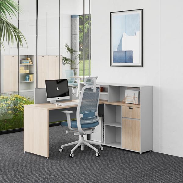 Quality Customization Myidea Staff Desk with Storage Cabinet, Screen Style, Single Seat, Simple and Modern Office, Computer Desk for sale