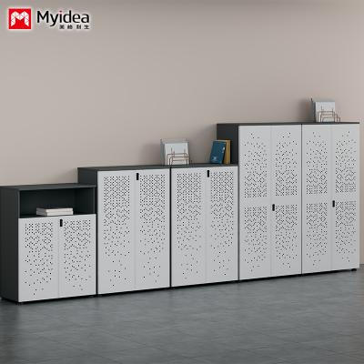 China Steel Wood Combination Filing Cabinet Cabinet Door Made of Cold-rolled Steel Electrostatic Powder Coating for sale