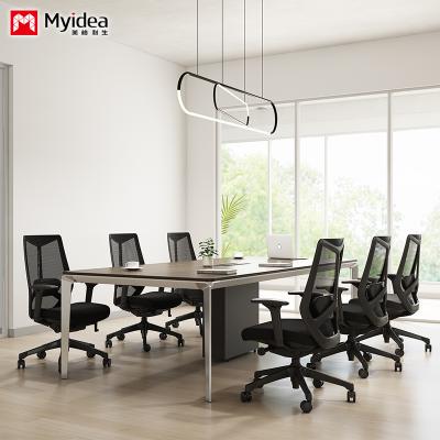 China Conference Table with Adjustable Wiring, Die-casting Aluminum Alloy Steel Feet, Versatile Conference Room for sale