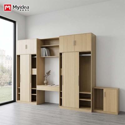 China Wardrobe & Desk Combo Unit – Space-Saving 2-in-1 Design with Eco-Friendly Board, Perfect for Apartments and Hotels for sale