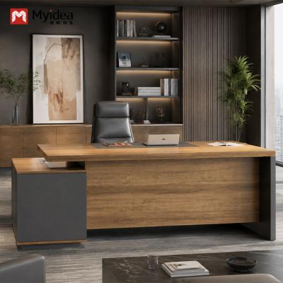 China Executive Single Desk with Storage Side Cabinet – Thickened Board Construction for Durability, Designed for Managers and Team Leaders. for sale