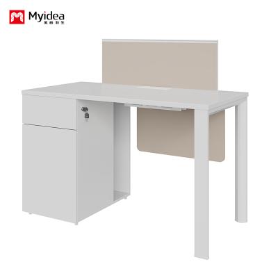 China Commercial-Grade Single Workstation with Steel Frame and Lockable Storage Unit – Ideal for Open-Plan Offices and Collaborative Workspaces. for sale