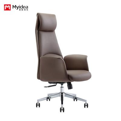 China Ergonomic Leather Manager Chair – Smooth Touch, Sturdy Build, with Lift & Recline Controls for sale