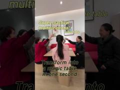 Contemporary Lift-Top Opvouwbare aanpassing Koffietafel met 4 krukken & opslag voor woonkamermeubelgebruik