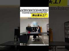 Escritorio de negocios, elegante jefe de supervisor de escritorio con gabinete, gran escritorio de turnos, escritorio de computadora
