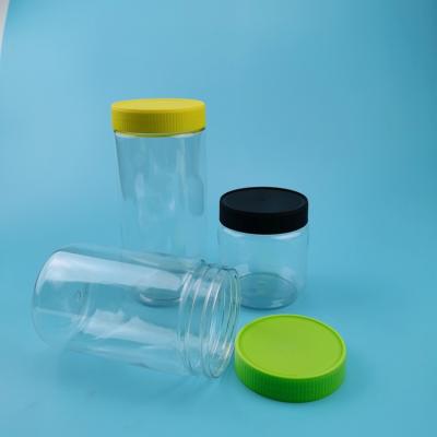 China 150ml Peanut Butter Packaging Bottle Jar Clear Round Containers With Screw Lids for sale
