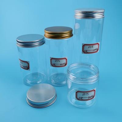 Cina barattolo di plastica dell'animale domestico della radura di 120ml 200ml 250ml 500ml con il commestibile di alluminio del coperchio in vendita