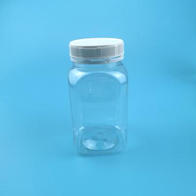 Cina Coperchio evidente di plastica vuoto di 200ml 320ml 400ml Honey Jar Square With Tamper in vendita