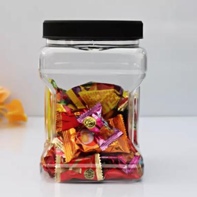 Cina 850ml - bocca del barattolo di plastica della presa del quadrato dell'animale domestico 5000ml l'ampia per i pp avvita il coperchio in vendita