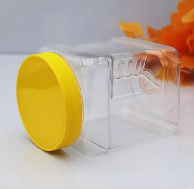 Cina 850ml - bocca del barattolo di plastica della presa del quadrato dell'animale domestico 5000ml l'ampia per i pp avvita il coperchio in vendita