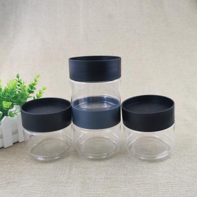 China Frasco transparente preto empilhável do ANIMAL DE ESTIMAÇÃO do Ml 51g do tampão de parafuso 438 à venda