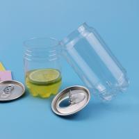 China EOE 202# 52MM 300ml Clear Plastic Beverage Cans for sale