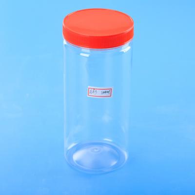 Cina Barattoli di plastica di Candy della radura dell'ANIMALE DOMESTICO 1.1L 38oz con i coperchi in vendita