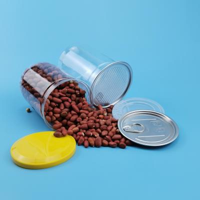 China Airtight PET 0.5L Transparent Biscuits Plastic Food Jars for sale