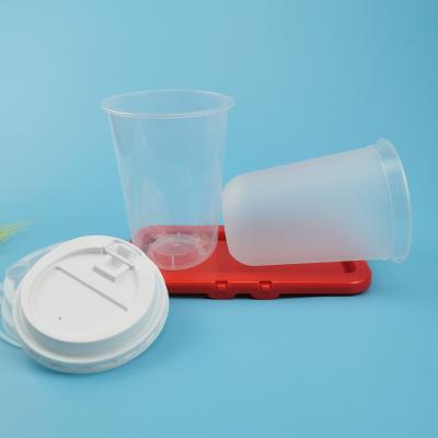 China 500ml Plastic Bubble Tea Cups for sale
