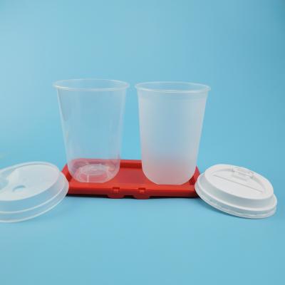 China 500ml Plastic Bubble Tea Cups for sale