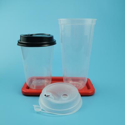 China 500ml Plastic Bubble Tea Cups for sale