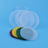 China Clear No Toxic 83mm Embossing PE Plastic Lids for sale
