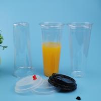China PET Leakage Proof 700ml Plastic Bubble Tea Cups for sale