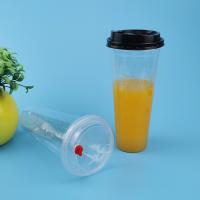 China PET Leakage Proof 700ml Plastic Bubble Tea Cups for sale