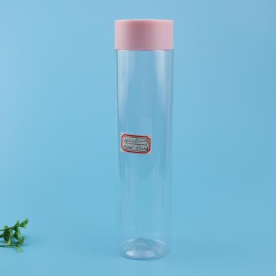 Cina ANIMALE DOMESTICO trasparente Juice Bottle With Screw Cap di plastica di 550ml 29oz in vendita