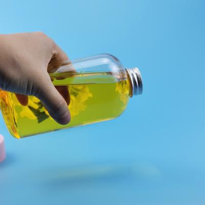 Cina Commestibile 500ml eliminabile trasparente Juice Bottles With Screw Cap di plastica in vendita