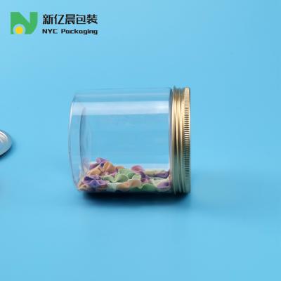 China Customize 150M 180ml 200ml Clear Plastic Food Jars With Lids for sale