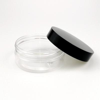 China Black Screw Cap Plastic Cream Jars Screen Printing for sale