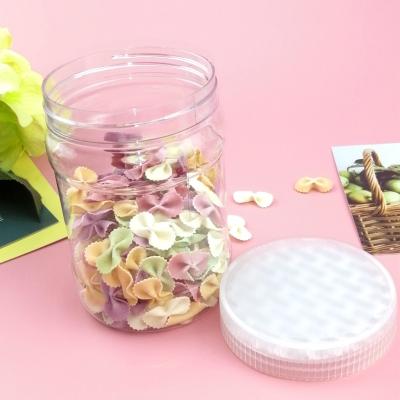 Cina Barattolo di plastica ermetico del giro riciclabile 12oz con il coperchio nero in vendita