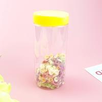 China 600ml 20 OZ Stackable Straight Edge Plastic Screw Cap Jars For Kitchen Storage for sale