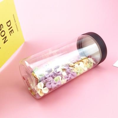 China 20 OZ  600ml FDA Clear Empty Plastic Food Storage Jars With Lids for sale