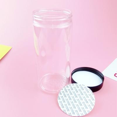 China 20 OZ  600ml FDA Clear Empty Plastic Food Storage Jars With Lids for sale