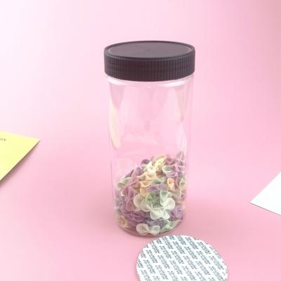 China 20 OZ  600ml FDA Clear Empty Plastic Food Storage Jars With Lids for sale