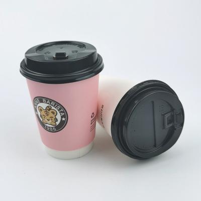 China Custom Disposable Bubble Tea Cups 360ml Round Paper Coffee Cup for sale