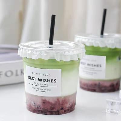 China blasen-Tee-Schalen 16oz 32oz Wegwerffür Juice Non Spill zu verkaufen
