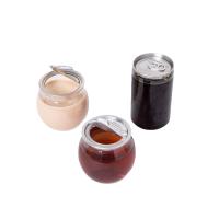 China Clear Pull Ring Plastic Beverage Jar 330Ml Juice Canned Drink Packaging for sale