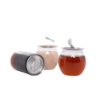 China Clear Pull Ring Plastic Beverage Jar 330Ml Juice Canned Drink Packaging for sale