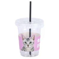 China Eco - Friendly 16oz Disposable Bubble Tea Cups Clear Plastic Cups for sale