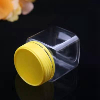 China 200ml 320ml 400ml Plastic Spice Container Amber Honey Jar for sale