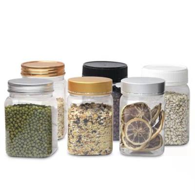 China 200ml 320ml 400ml Plastic Spice Container Amber Honey Jar for sale