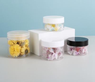 China Factory Plastic Matte Black Cosmetic Jar With Lids 50ml 100ml 150ml for sale