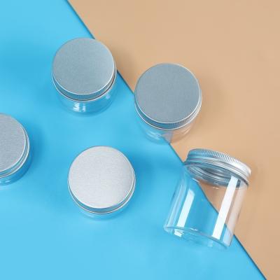 China Clear Plastic Cream Jar Skin Care Cosmetic Jar With Lid 4oz 2oz 1oz for sale