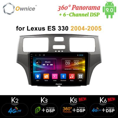 China Ownice K3 K5 K6 8Core 2Din Android 9.0 Car GPS Navi Stereo Player for Lexus ES 330 MCV31 2004 2005 for sale