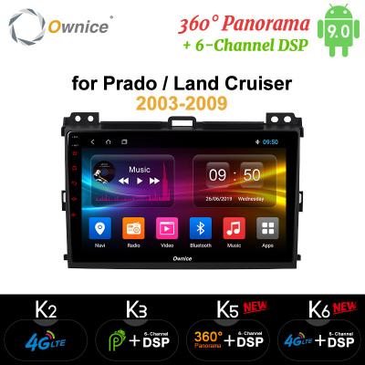 China Ownice Octa Core Android 9 4G LTE 360 Panorama DSP SPDIF headrest car dvd player for Prado 2004 2005 - 2009 Land Cruis for sale