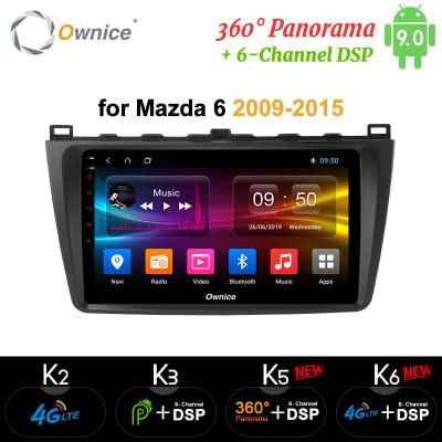 China Ownice Octa Core 4GB RAM 64G ROM 360 Panorama Optical Android 9.0 car dvd gps k3 k5 k6 For Mazda 6 Summit 2009 - 2015 4G for sale
