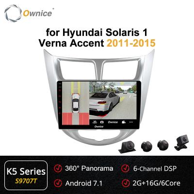 China Ownice Android 9.0 360 Panorama Car DVD Radio player for Hyundai Solaris accent Verna 2011 2012 k3 k5 k6 navi GPS 4GB for sale