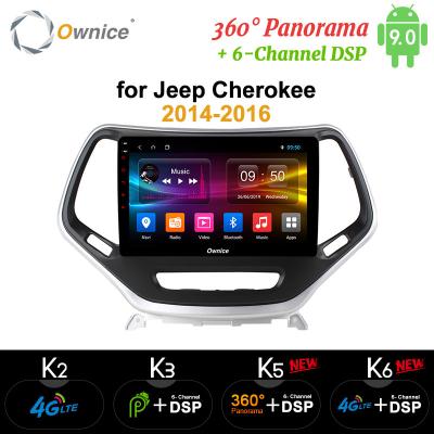 China Ownice Octa Core Android 9.0 Car DVD GPS Navi Player k3 k5 k6 for Jeep Cherokee 2014 2015 2016 4G for sale