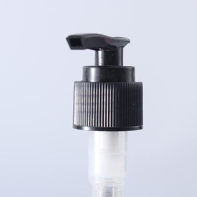 China Non Spill 24/400 24/410 Black Plastic Lotion Pump Head for Hand Sanitizer Bottle Cosmetic Bottle for sale
