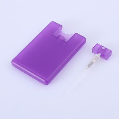China Mini size 20ml PP Credit Card Perfume Hand Sanitizer Pocket Spray Bottle for Non Spill for sale